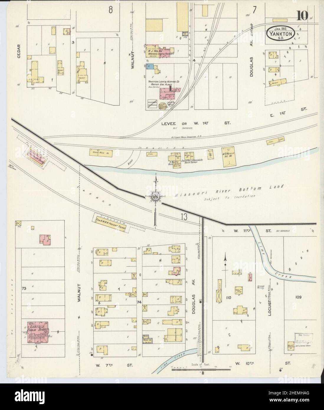 Map of yankton south dakota hi-res stock photography and images - Alamy