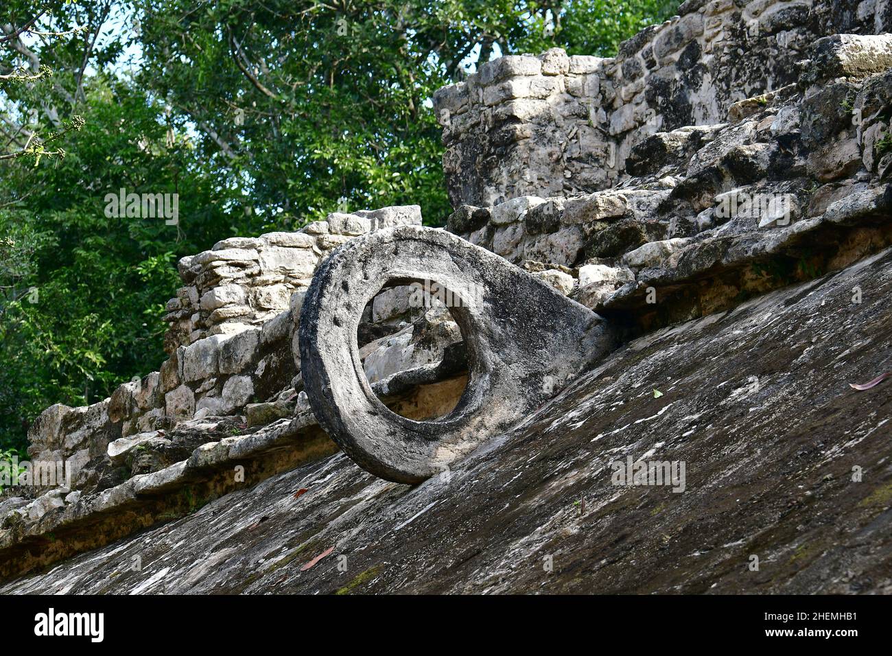 Ball court, Maya ruins, Coba group, Coba Archeological Area, Quintana ...