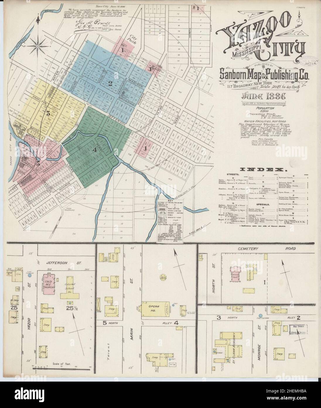 Yazoo city map hi-res stock photography and images - Alamy