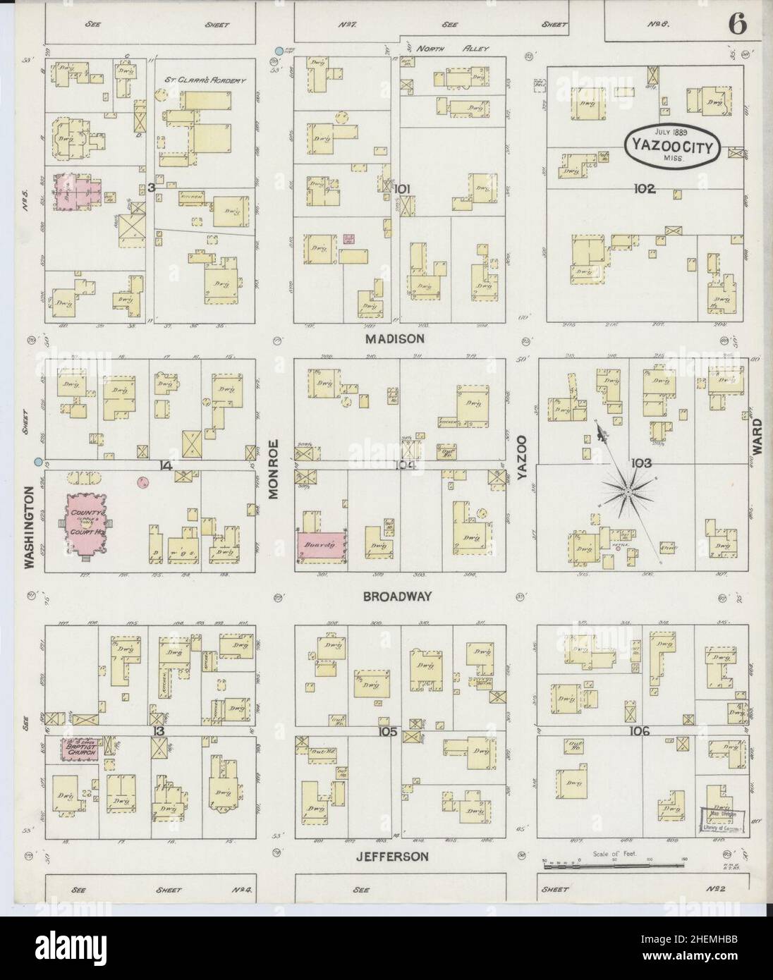 Yazoo city map hi-res stock photography and images - Alamy