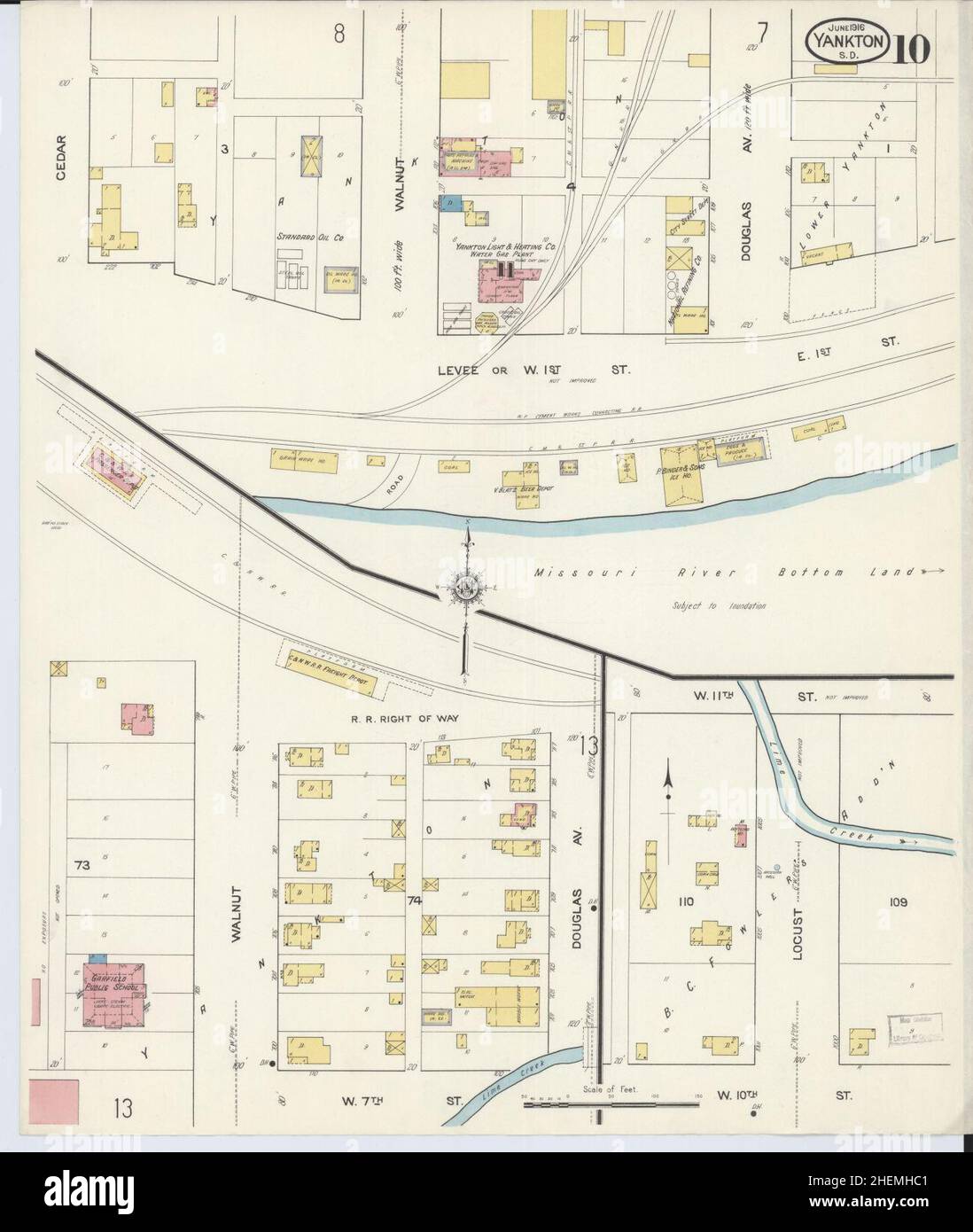 Yankton map hi-res stock photography and images - Alamy