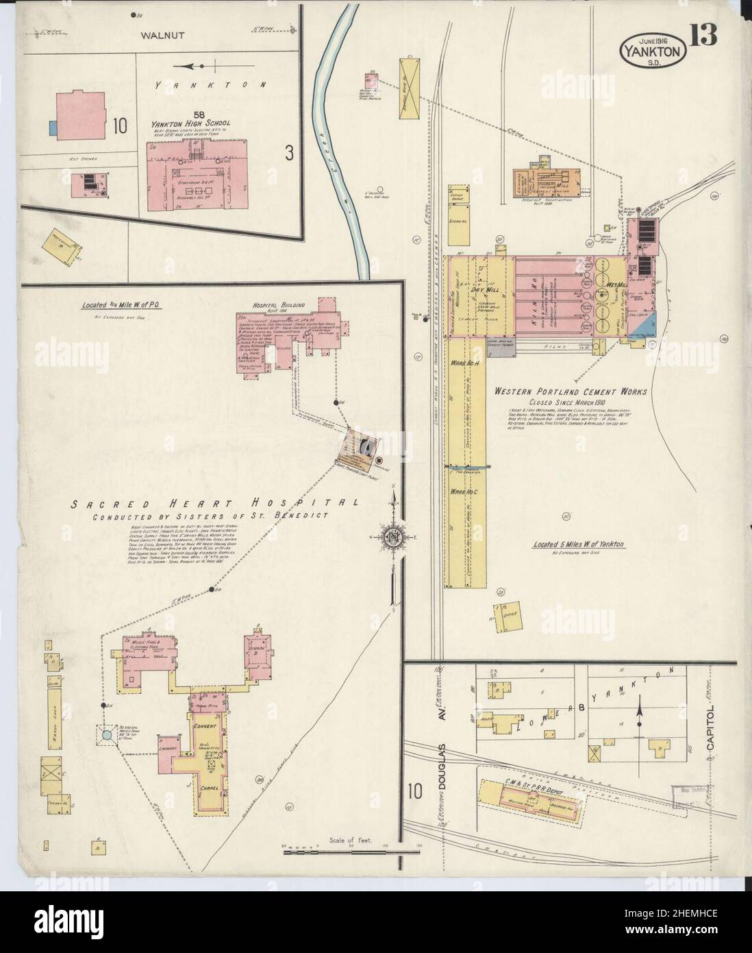 Map of yankton hi-res stock photography and images - Alamy