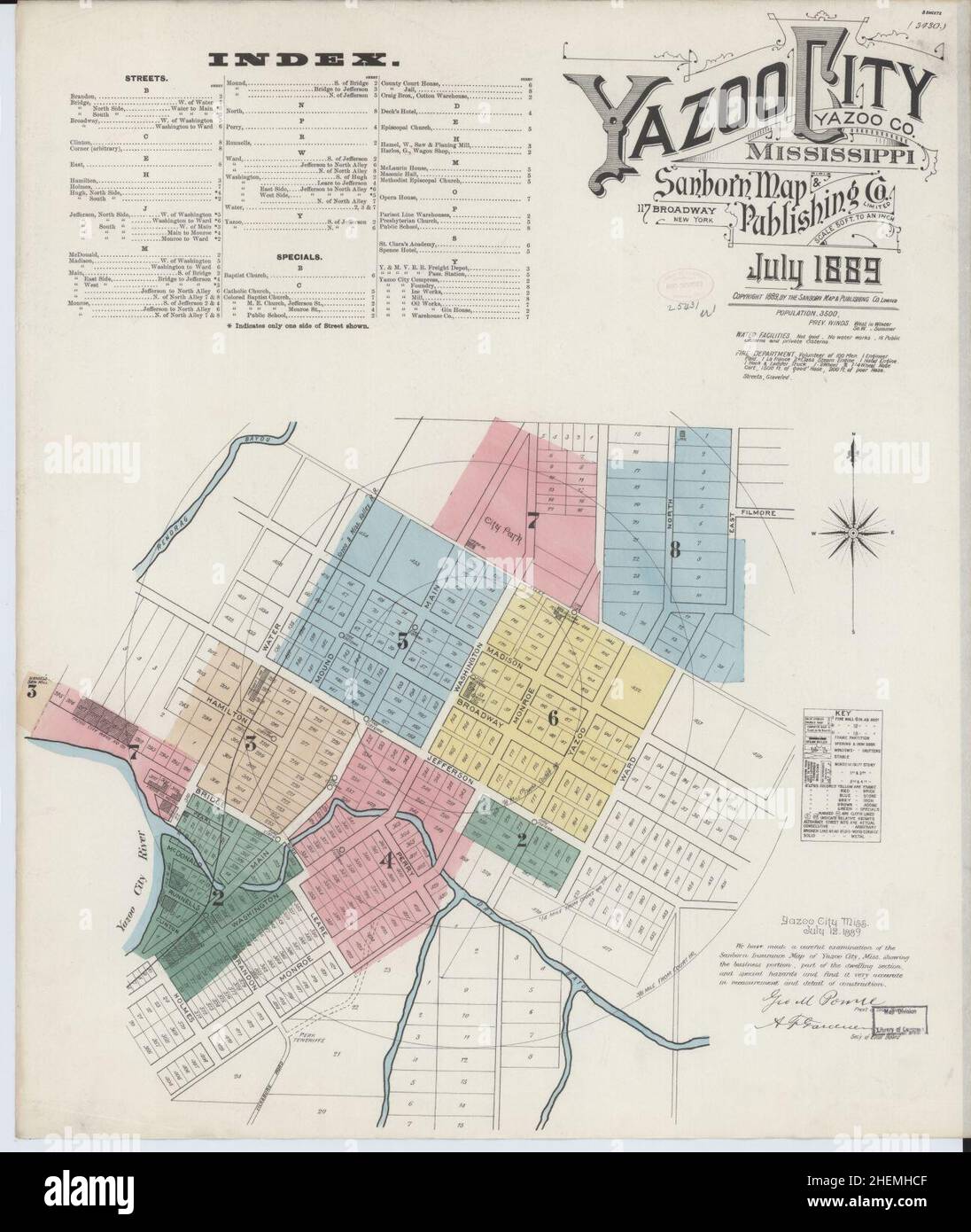 Yazoo city map hi-res stock photography and images - Alamy
