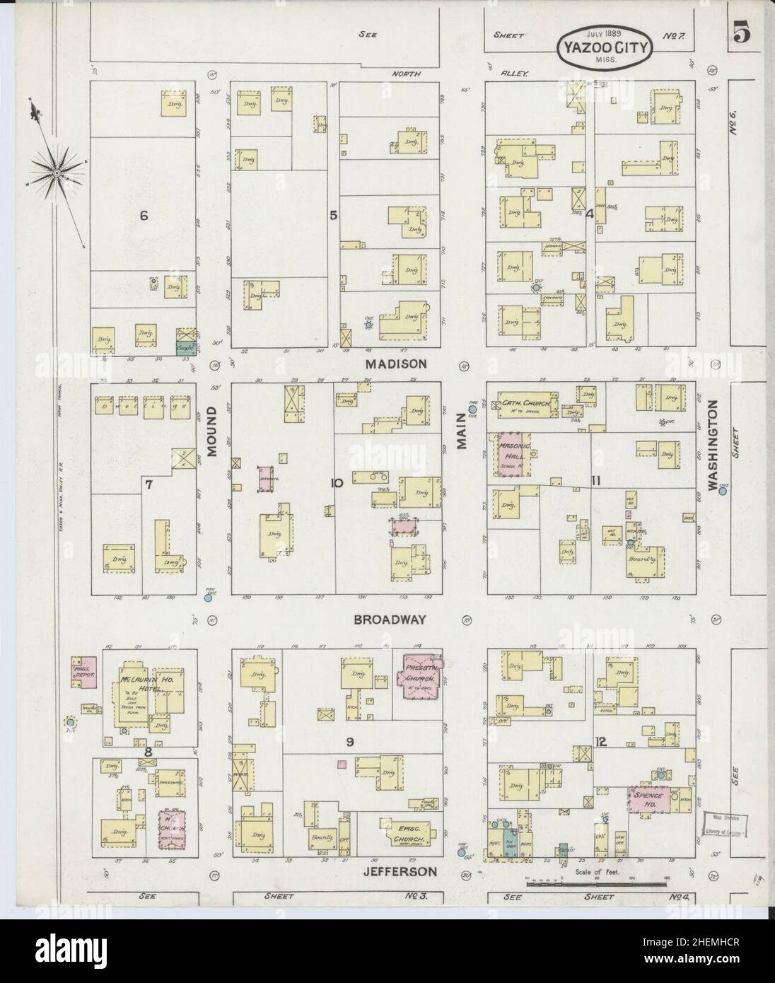 Yazoo city map hi-res stock photography and images - Alamy