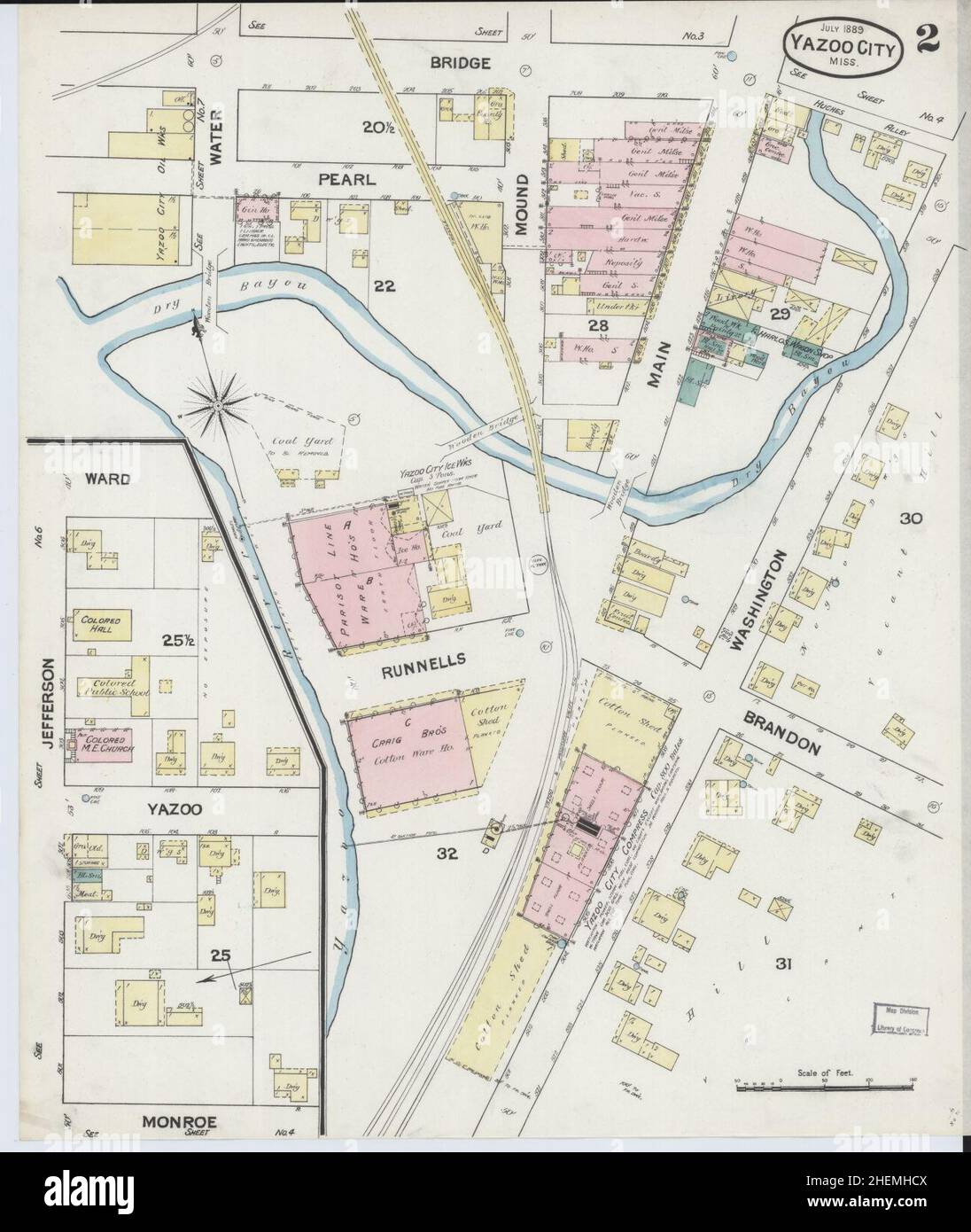 Yazoo city map hi-res stock photography and images - Alamy