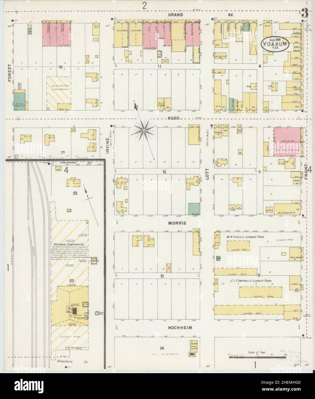 Sanborn Fire Insurance Map from Yoakum, De Witt And Lavaca Counties ...