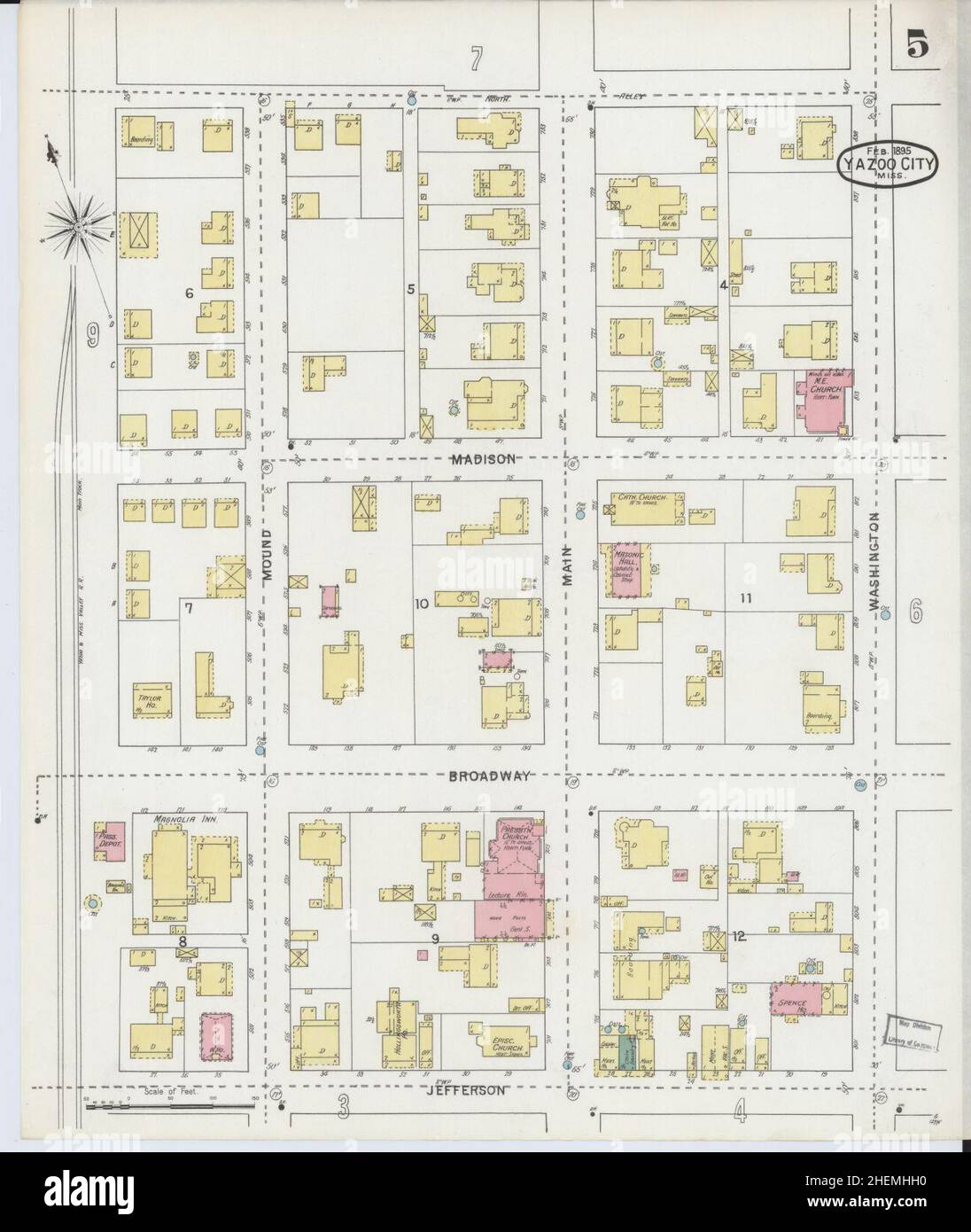 Yazoo city map hi-res stock photography and images - Alamy