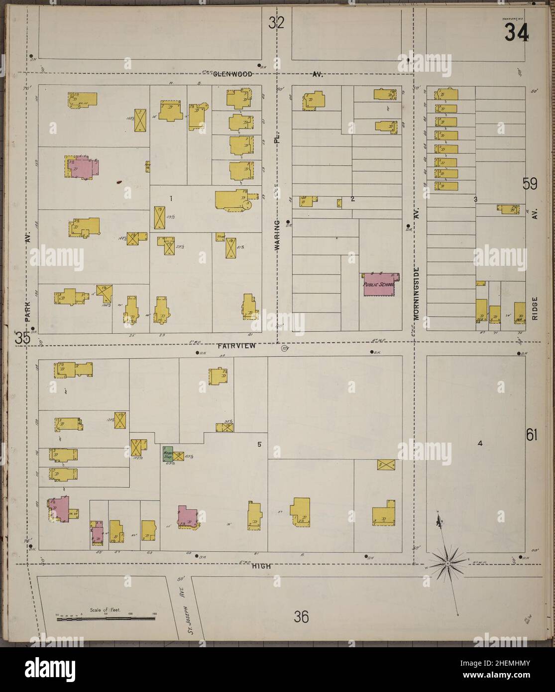 Map of yonkers hi-res stock photography and images - Alamy