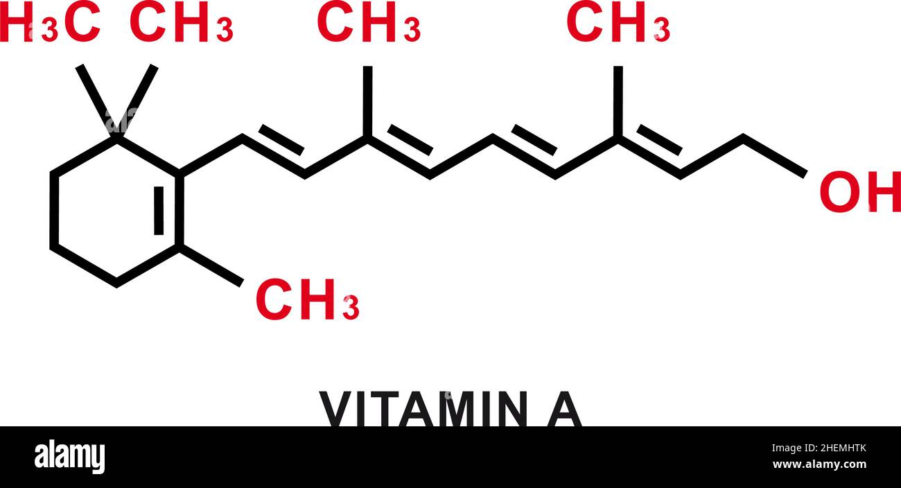 Vitamin A Structure Formula Premium Vector | Vitamin K1 Or