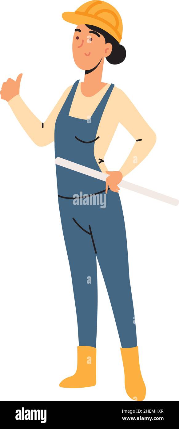 construction woman worker Stock Vector Image & Art - Alamy