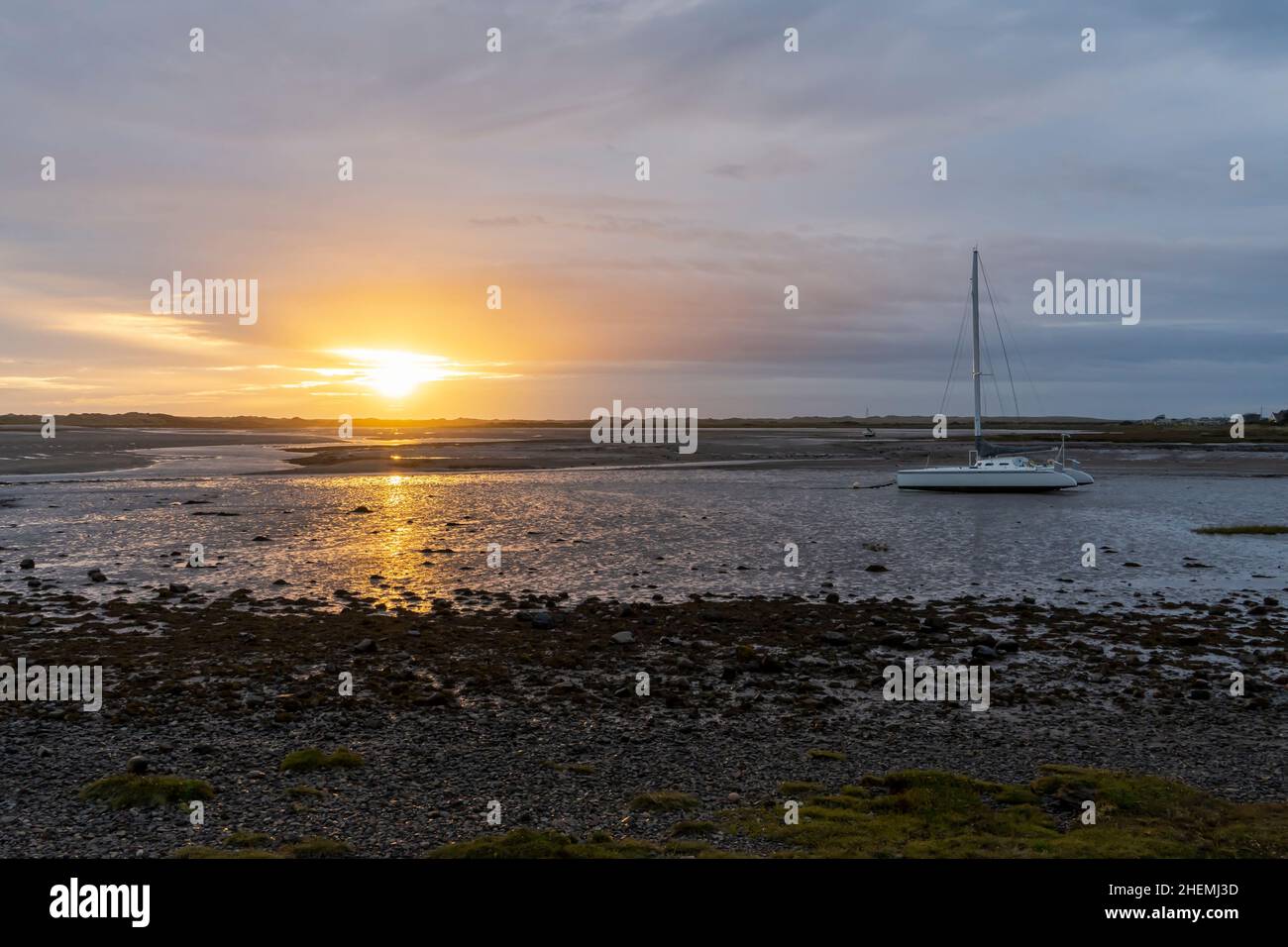 Sunset @ Ravenglass, Cumbria Stock Photo - Alamy