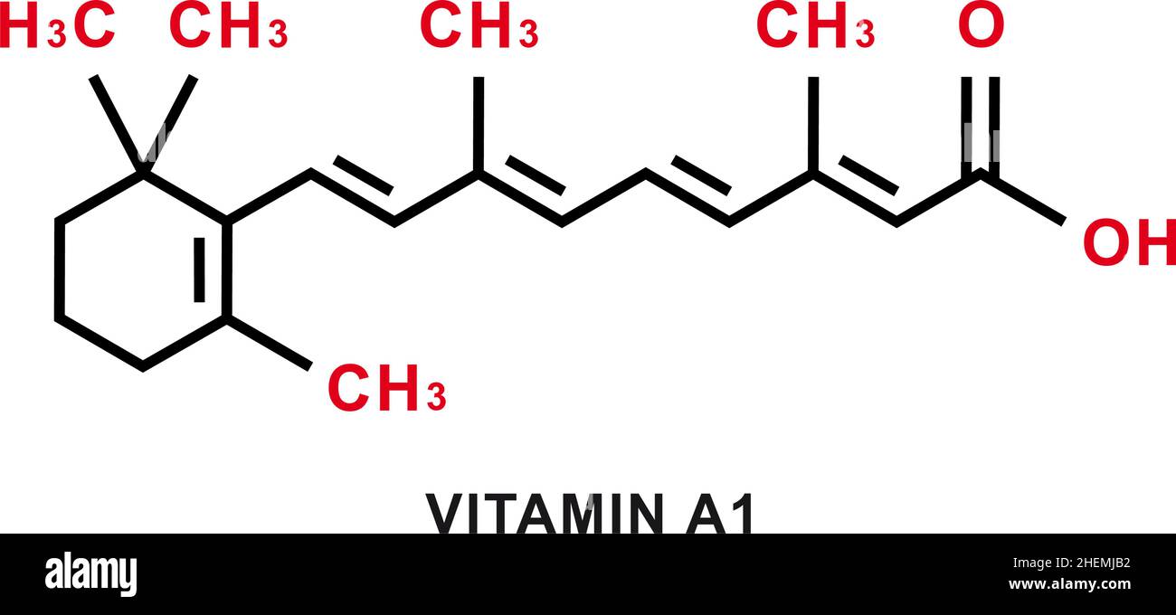 Vitamin A1 chemical formula. Vitamin A1 chemical molecular structure ...