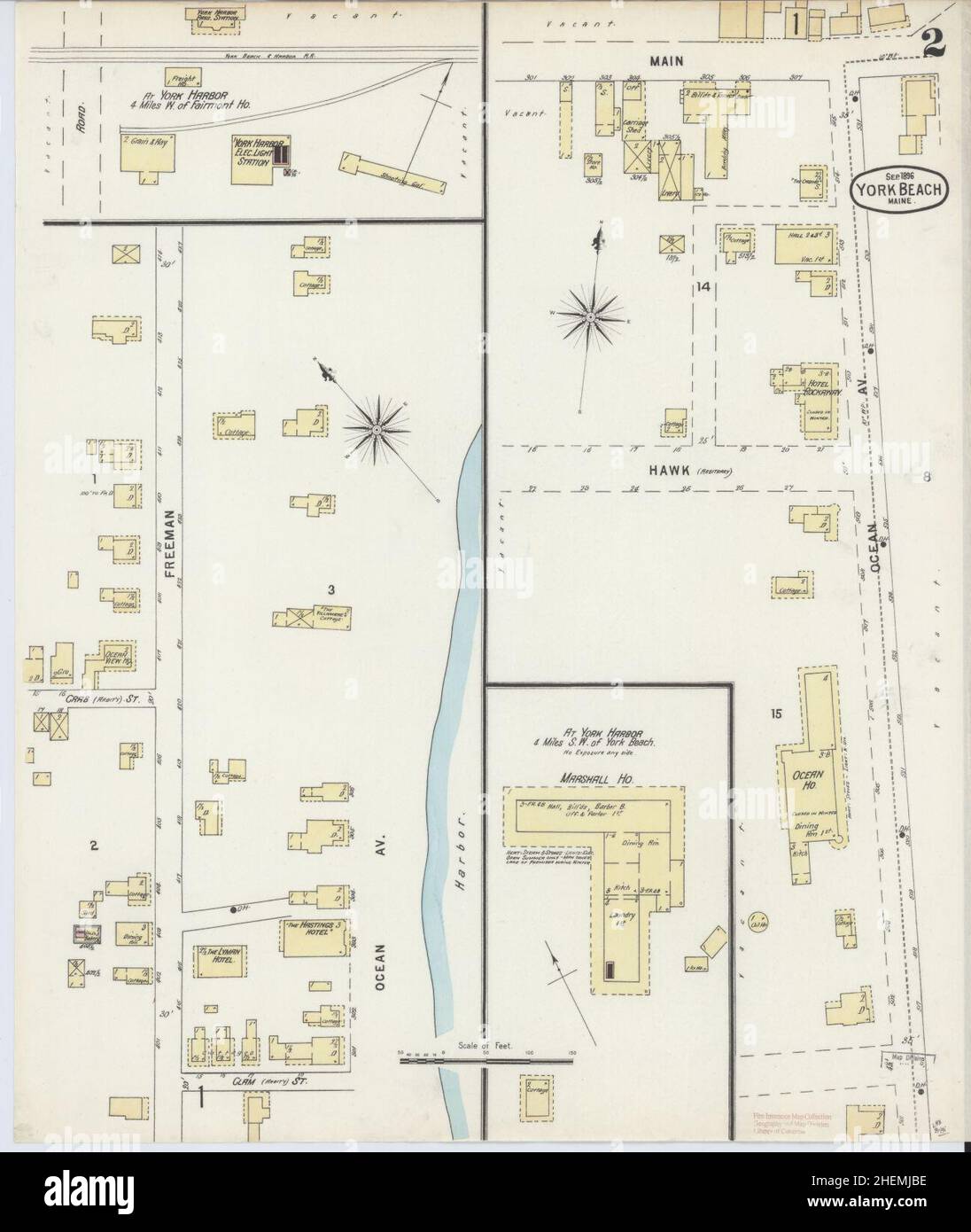 Map of york beach hi-res stock photography and images - Alamy