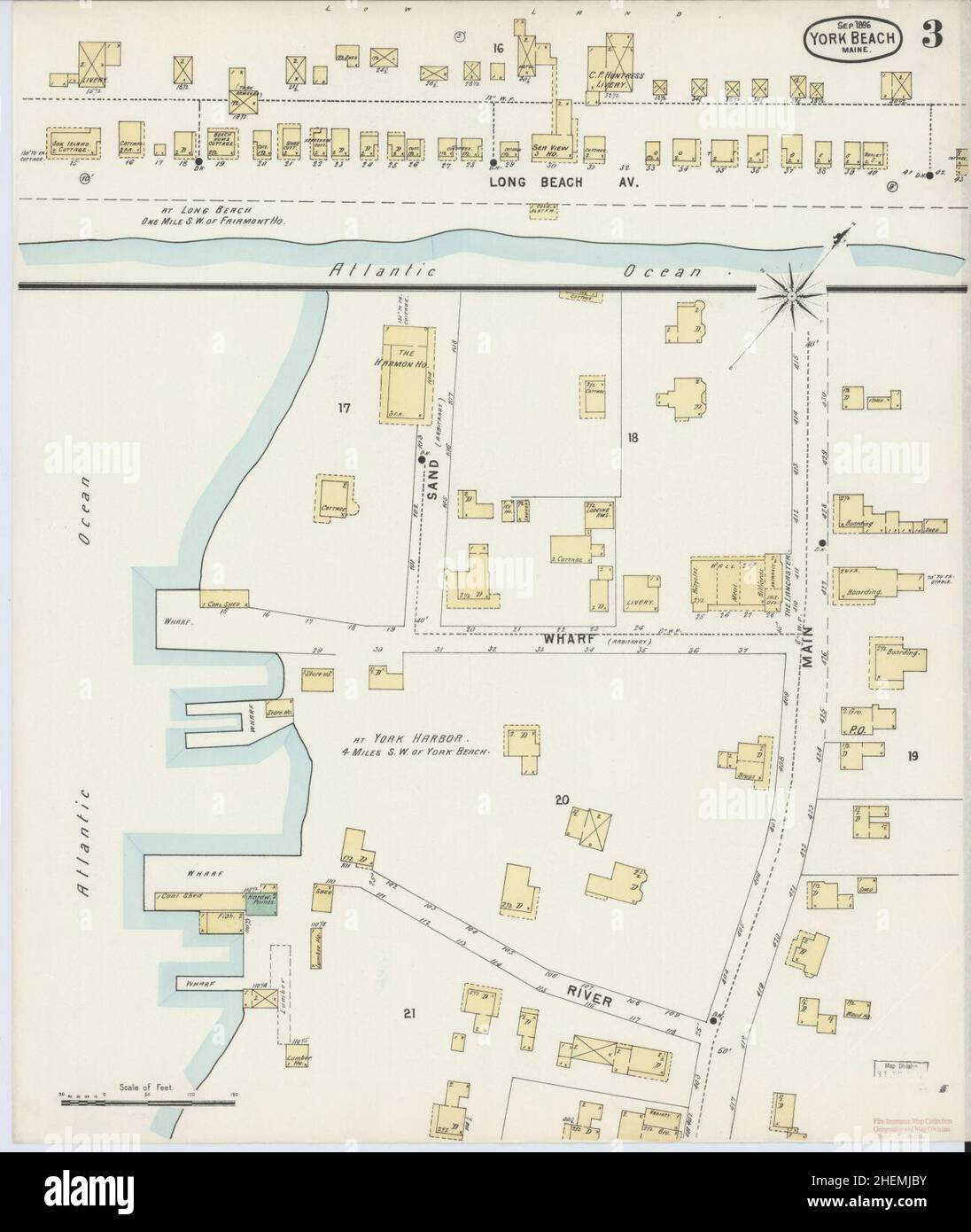 Map of york beach hi-res stock photography and images - Alamy