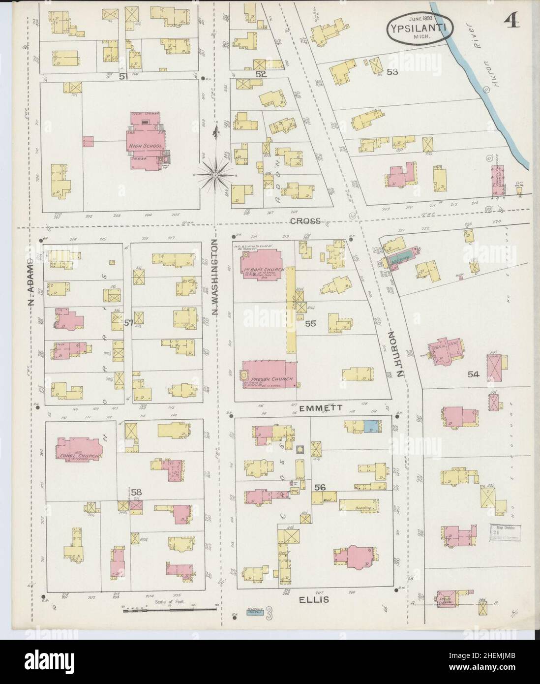 Washtenaw county map hi-res stock photography and images - Alamy