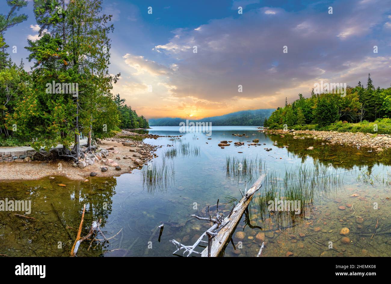 scenic lake Jordan in Acadia National Park, Bar Harbor Stock Photo - Alamy