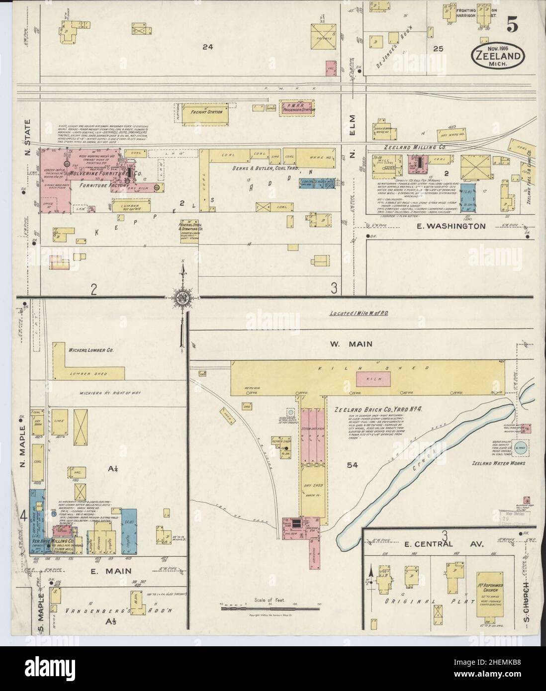 Zeeland michigan map hi-res stock photography and images - Alamy