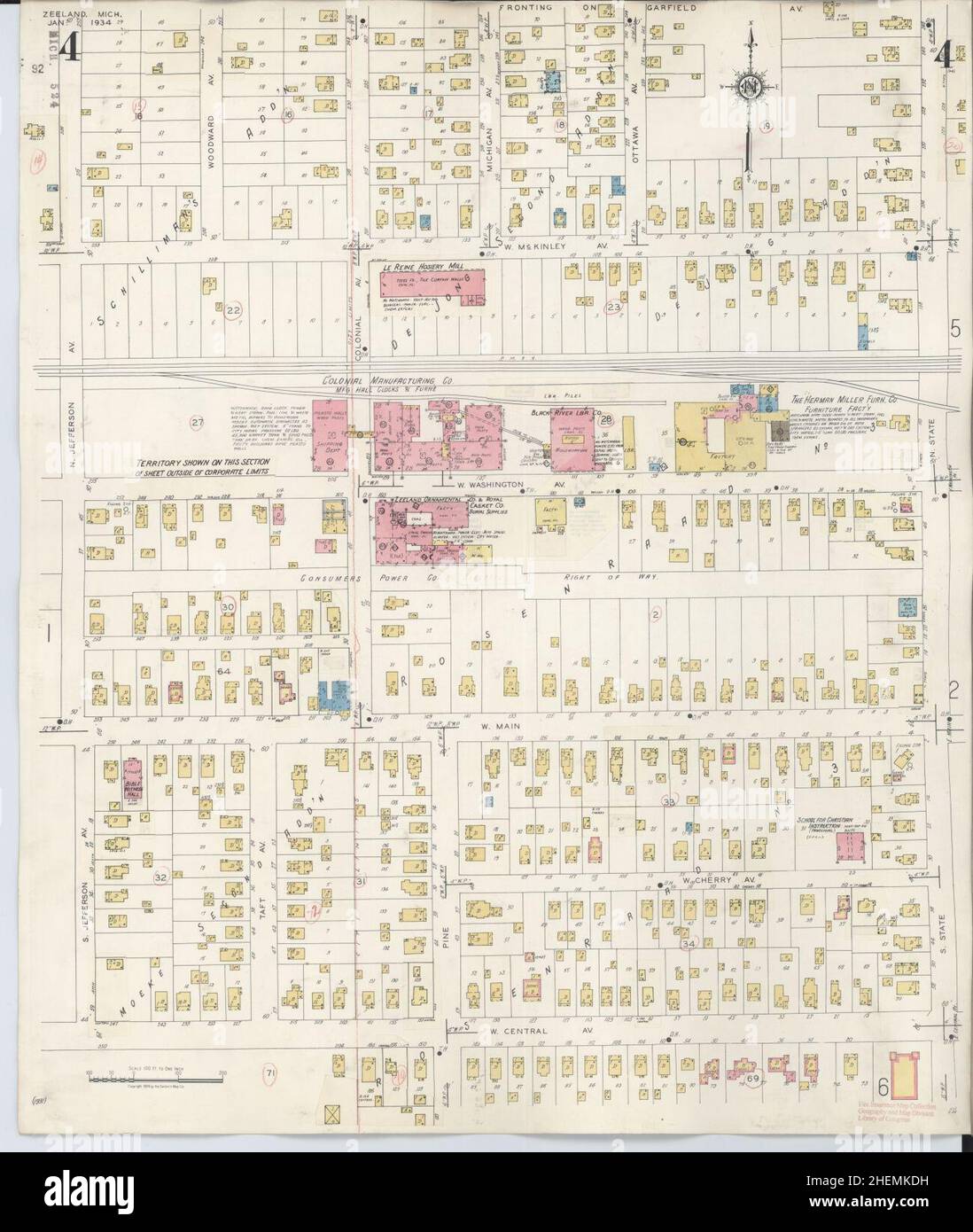Zeeland michigan map hi-res stock photography and images - Alamy