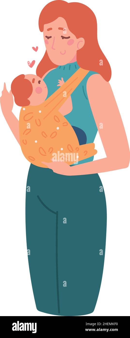 mom carrying a her baby Stock Vector Image & Art - Alamy