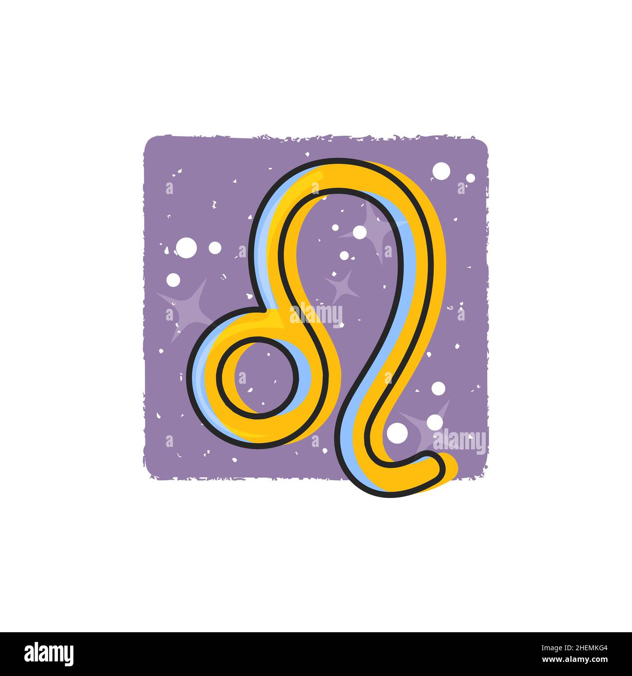 Leo zodiac engraving hi-res stock photography and images - Alamy