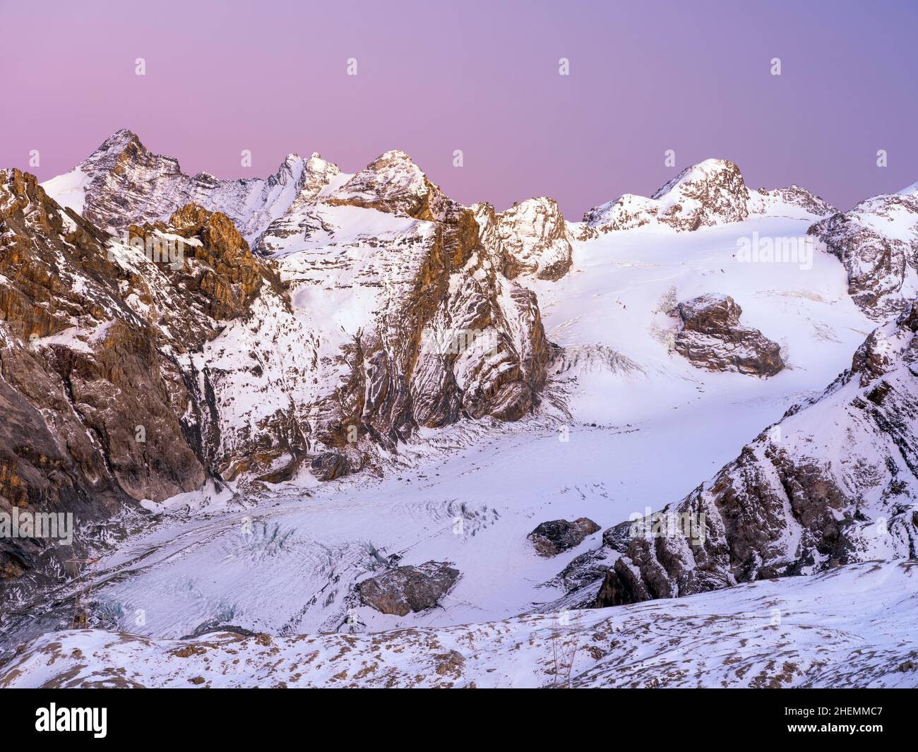 The Ortler Alps near Sulden (South Tyrol, Italy) on a sunny October day ...