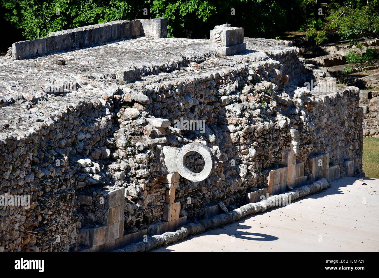 Ball court (Juego de Pelota), Uxmal, Maya ruins, Yucatán, Mexico, North ...