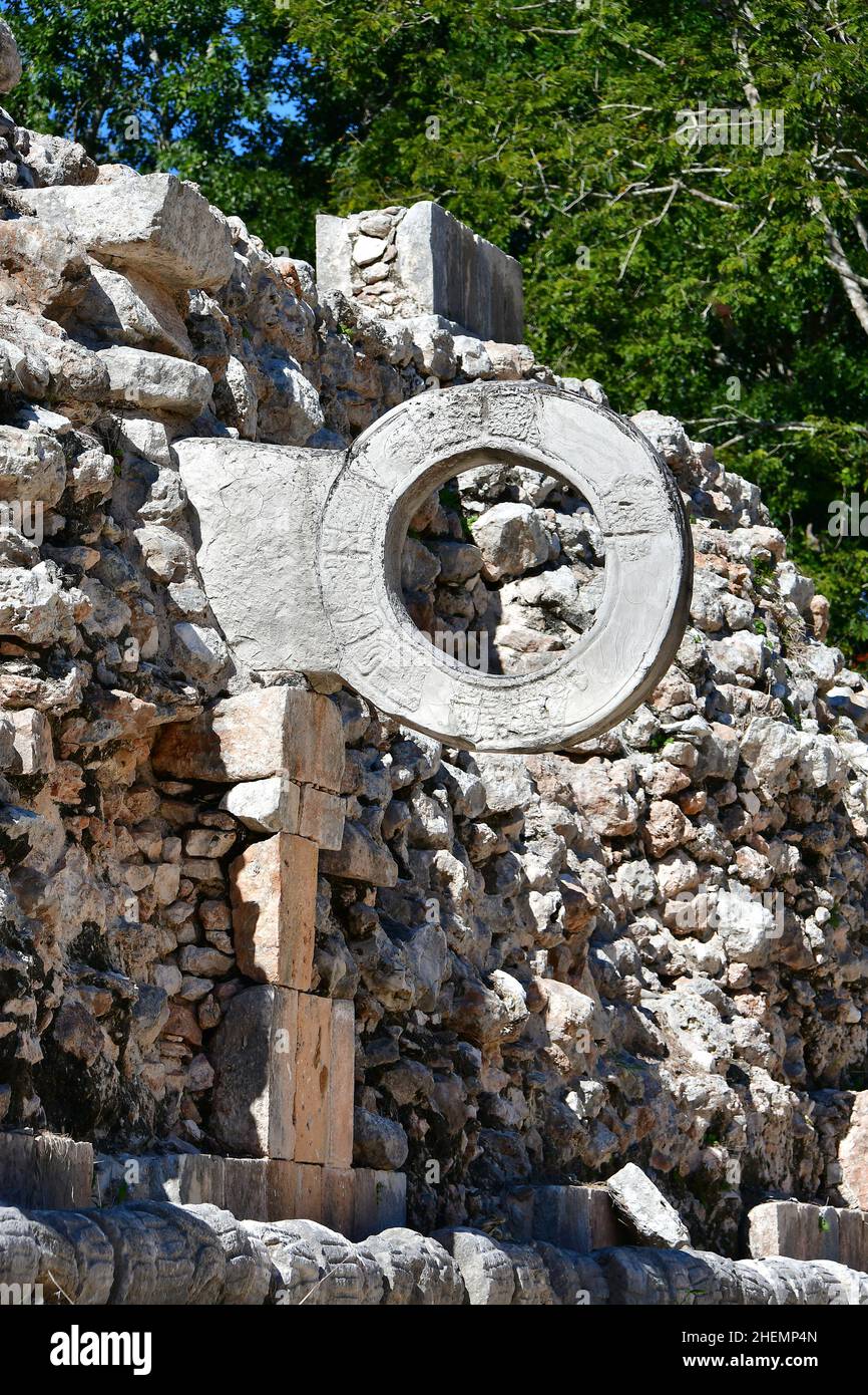 Ball court (Juego de Pelota), Uxmal, Maya ruins, Yucatán, Mexico, North ...
