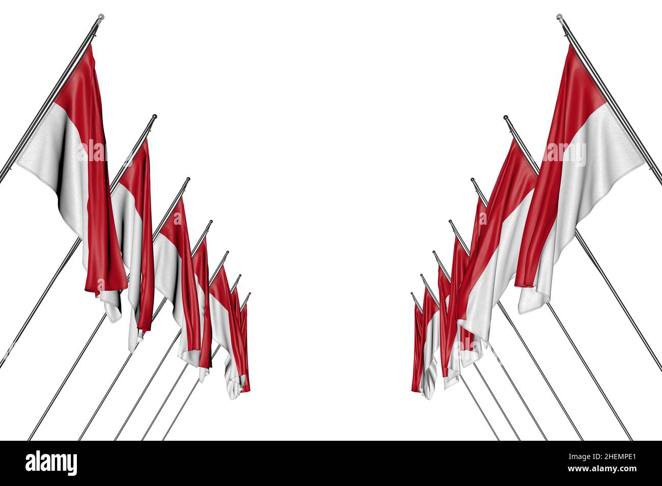 nice any feast flag 3d illustration - many Monaco flags hangs on in ...