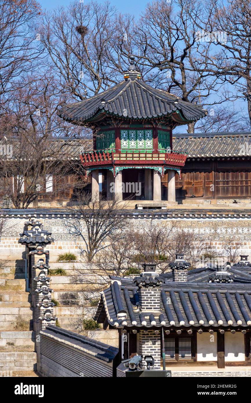 The Sangryangjeong Pavilion above the Nakseonjae Complex, once the ...