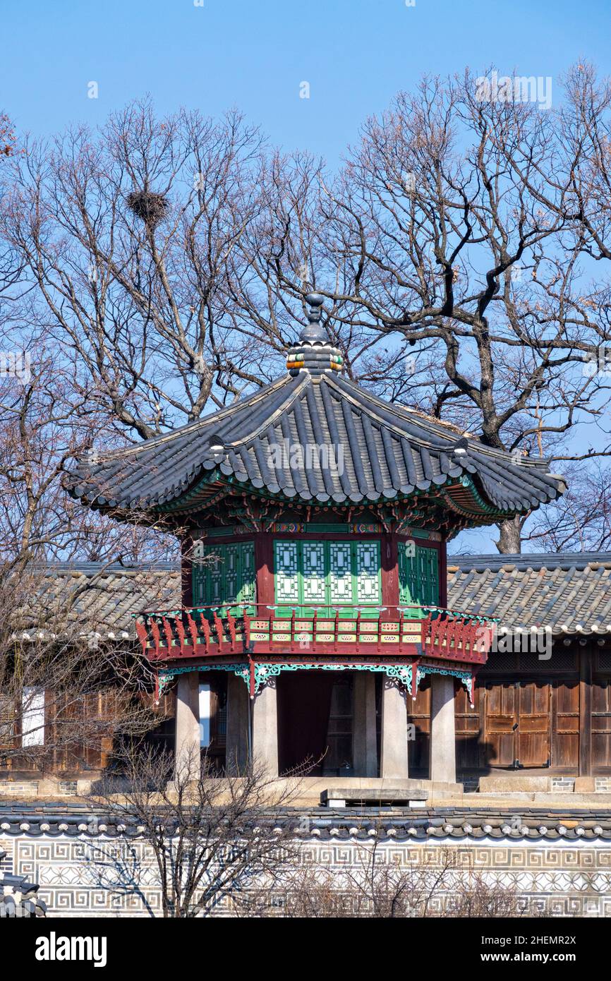 The Sangryangjeong Pavilion above the Nakseonjae Complex, once the ...