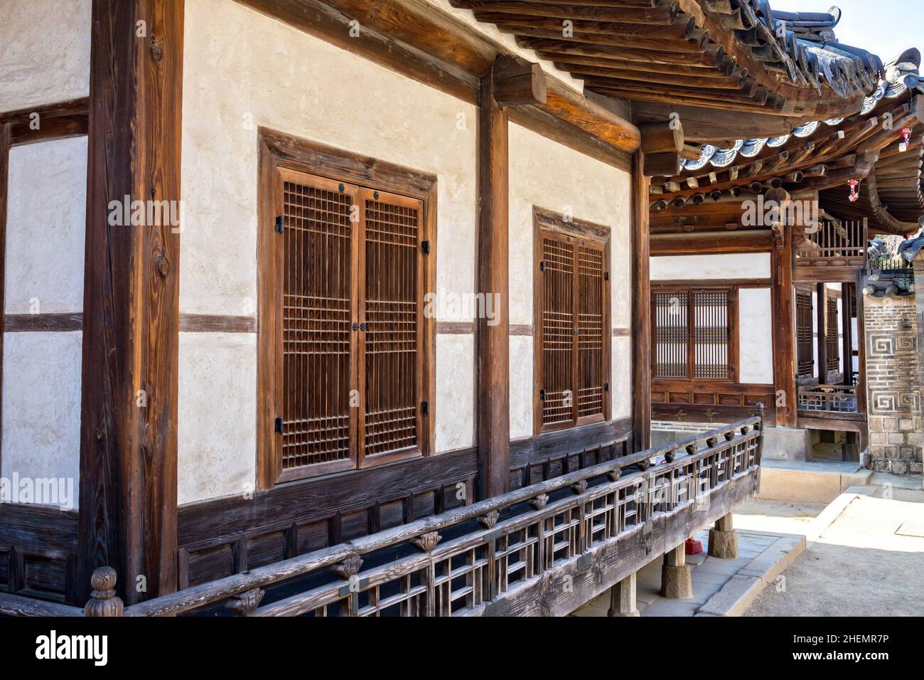 Traditional palatial architecture inside the Nakseonjae Complex, once ...