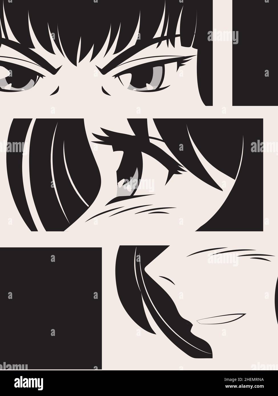 manga comic faces Stock Vector Image & Art - Alamy