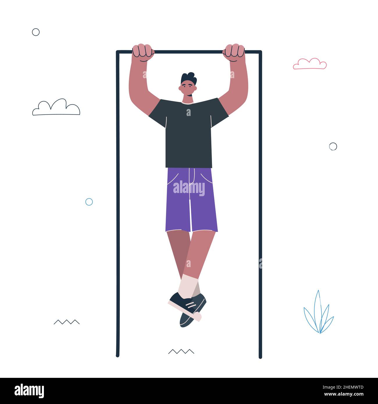 Sport man exercise work Cut Out Stock Images & Pictures - Alamy