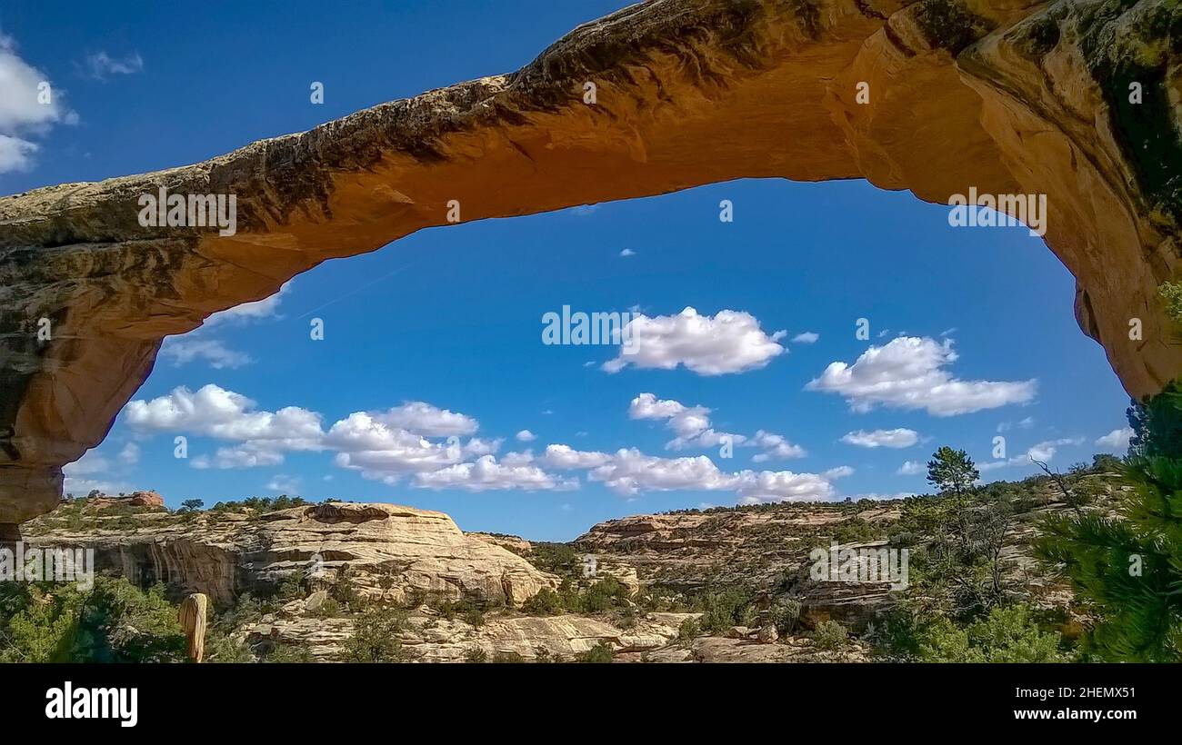scenic natural bridge in natural bridges national park, USA Stock Photo ...