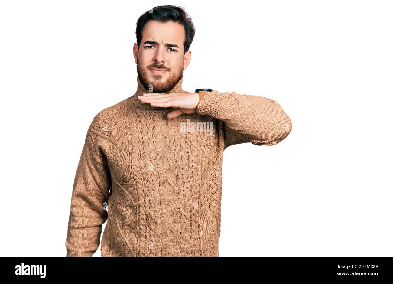 Cut throat gesture hi-res stock photography and images - Alamy