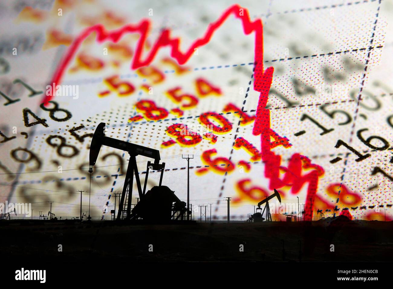 Oil declining trend hi-res stock photography and images - Alamy