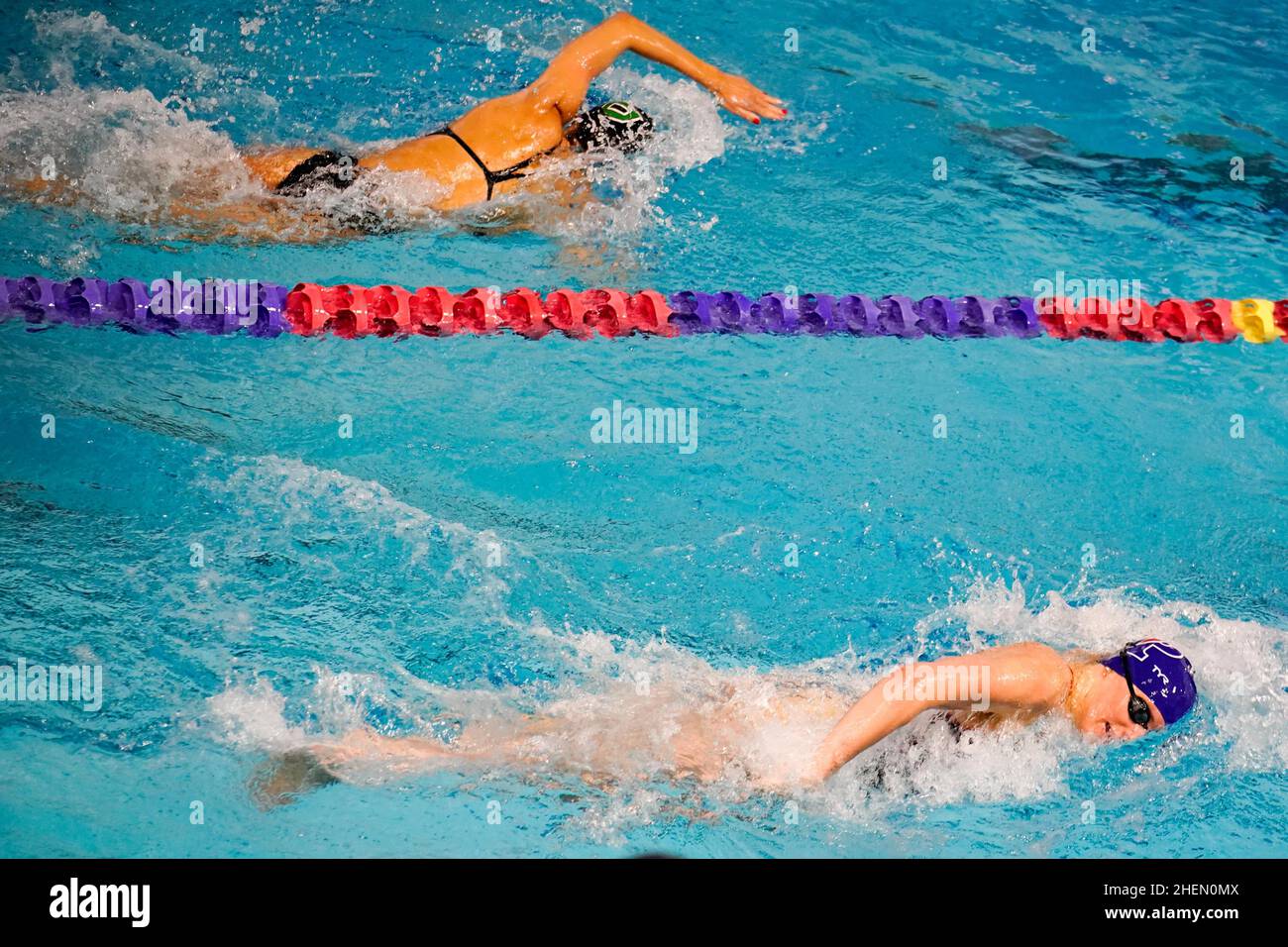 Lia Thomas competes in the 1000 yd. freestyle on Jan 08, 2022 at Sheerr ...