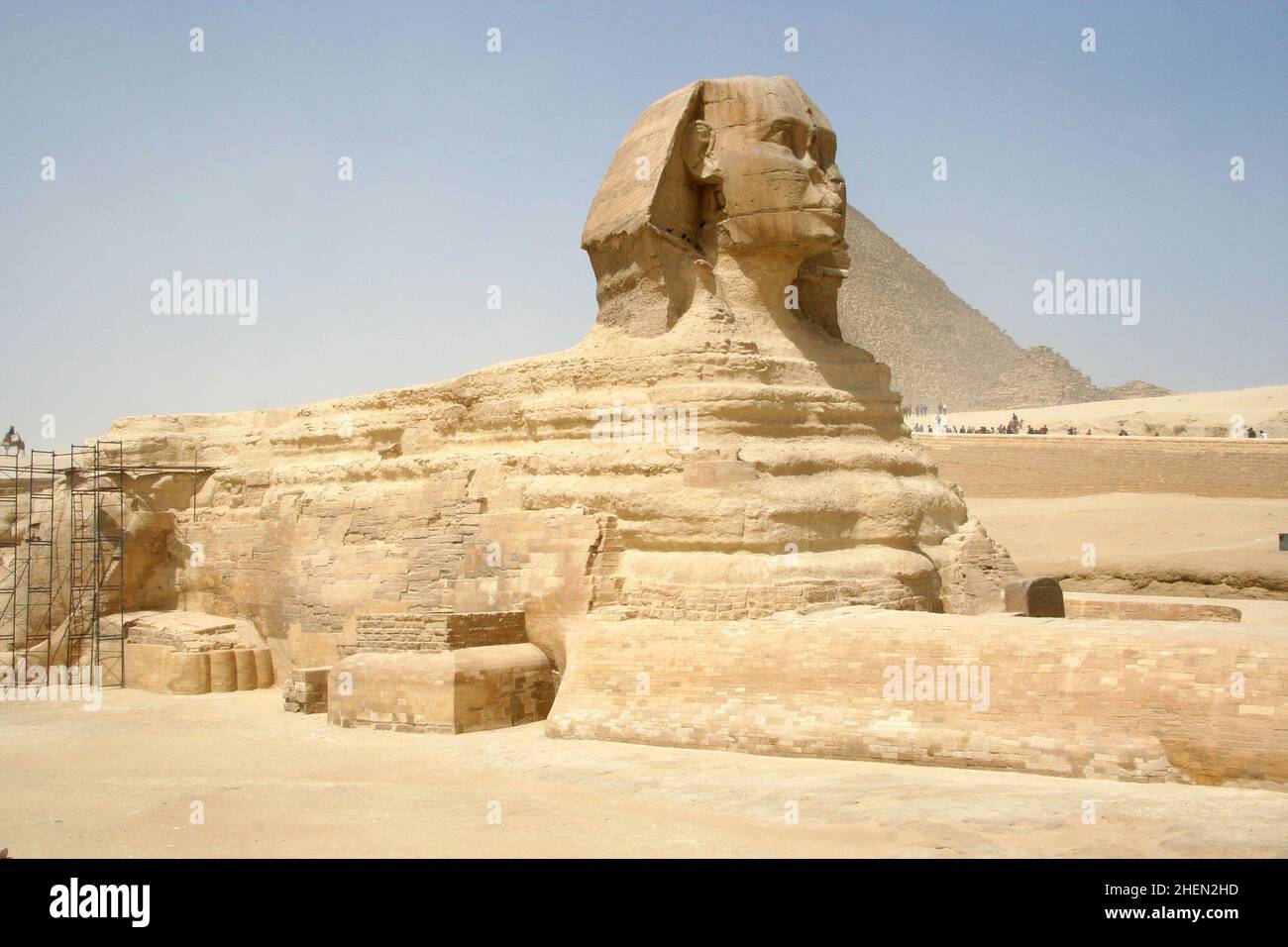Egyptian Sphinx monument carving Stock Photo - Alamy