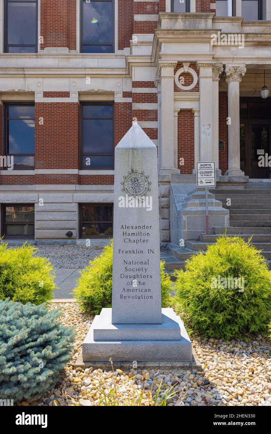 Franklin, Indiana, USA - August 20, 2021: The Johnson County Courthouse ...