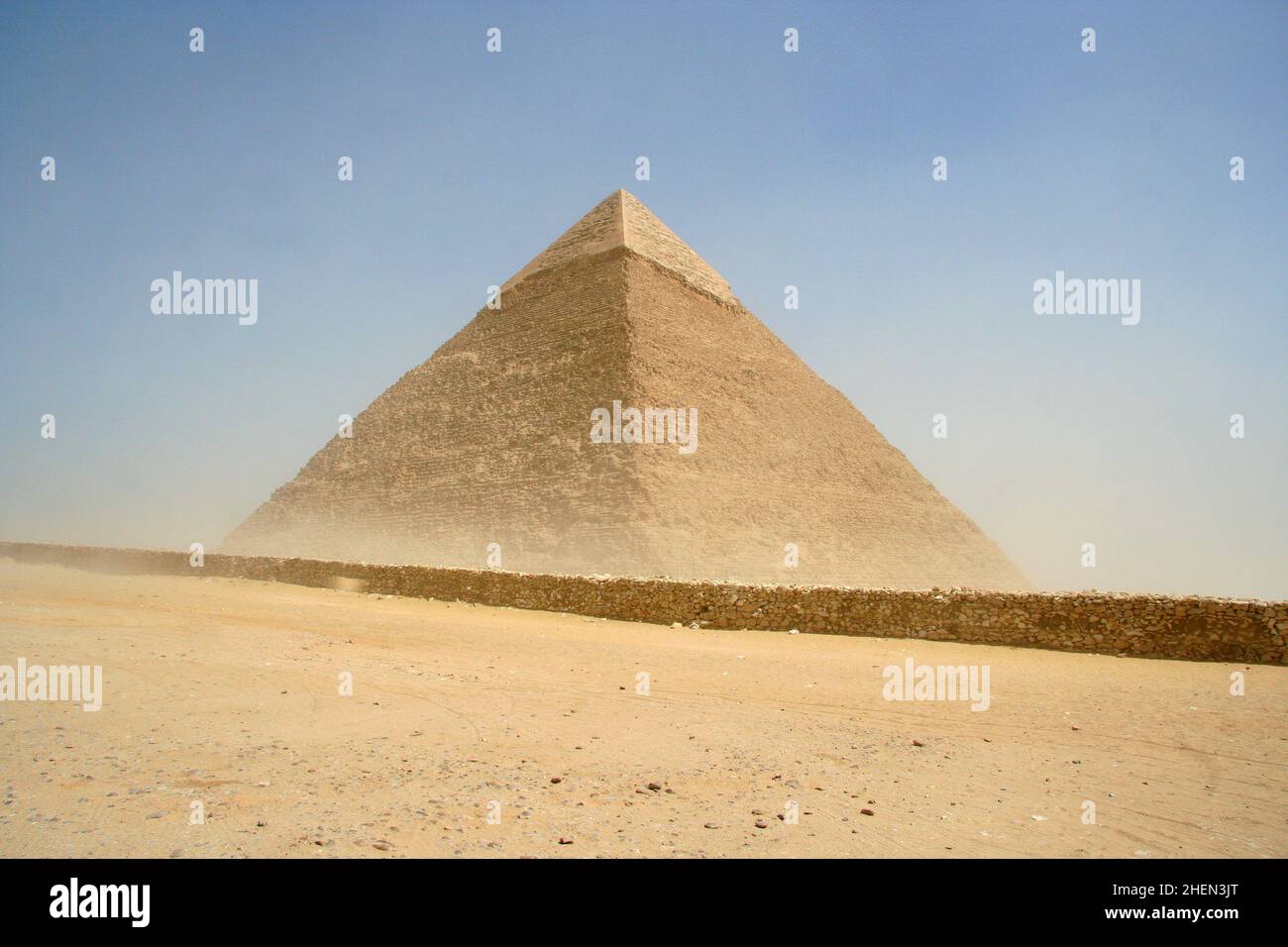 Egyptian Great Pyramid during a sand storm Stock Photo - Alamy