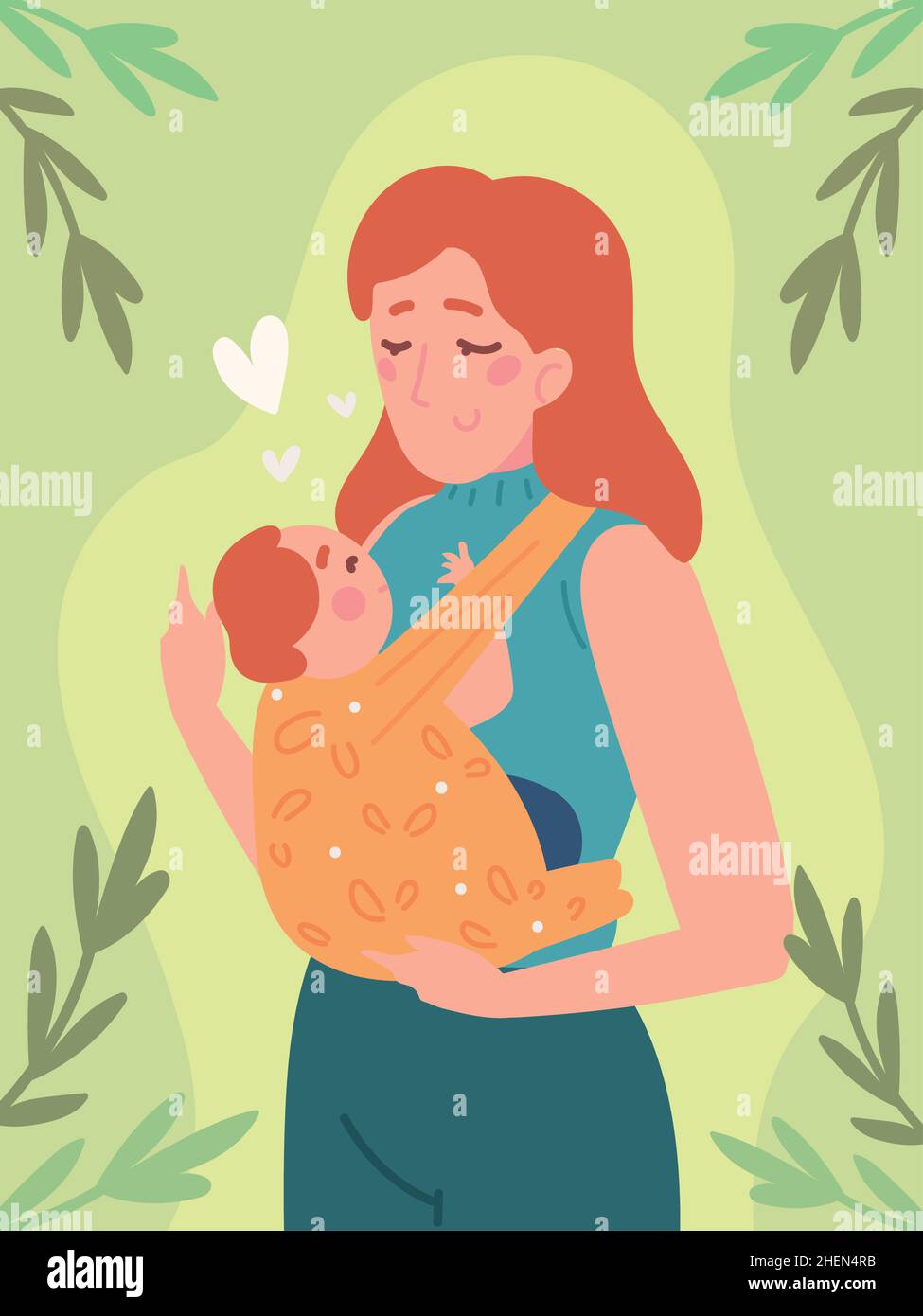 mom carrying a baby Stock Vector Image & Art - Alamy