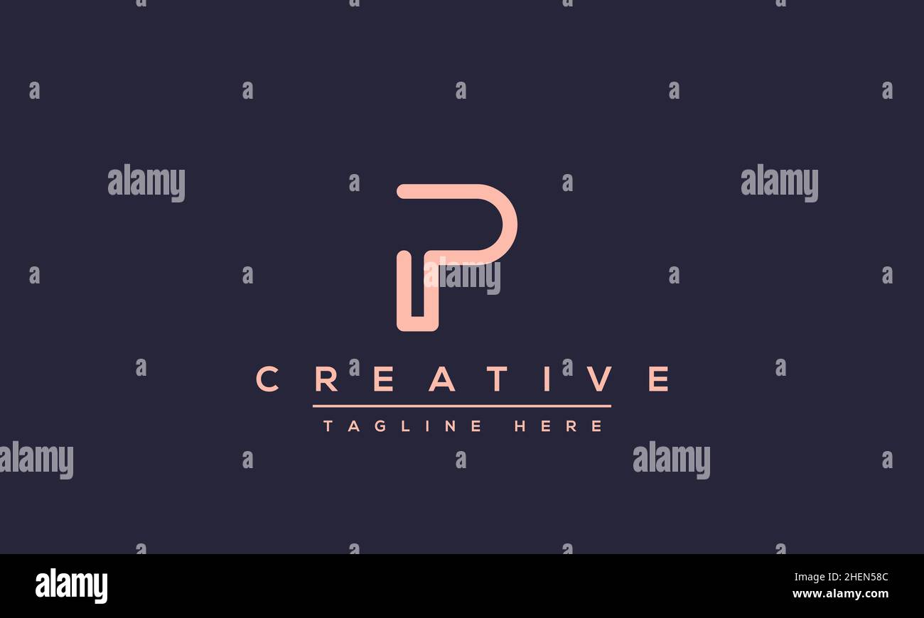 Modern elegant creative P Logo Design and template. PP icon initial ...