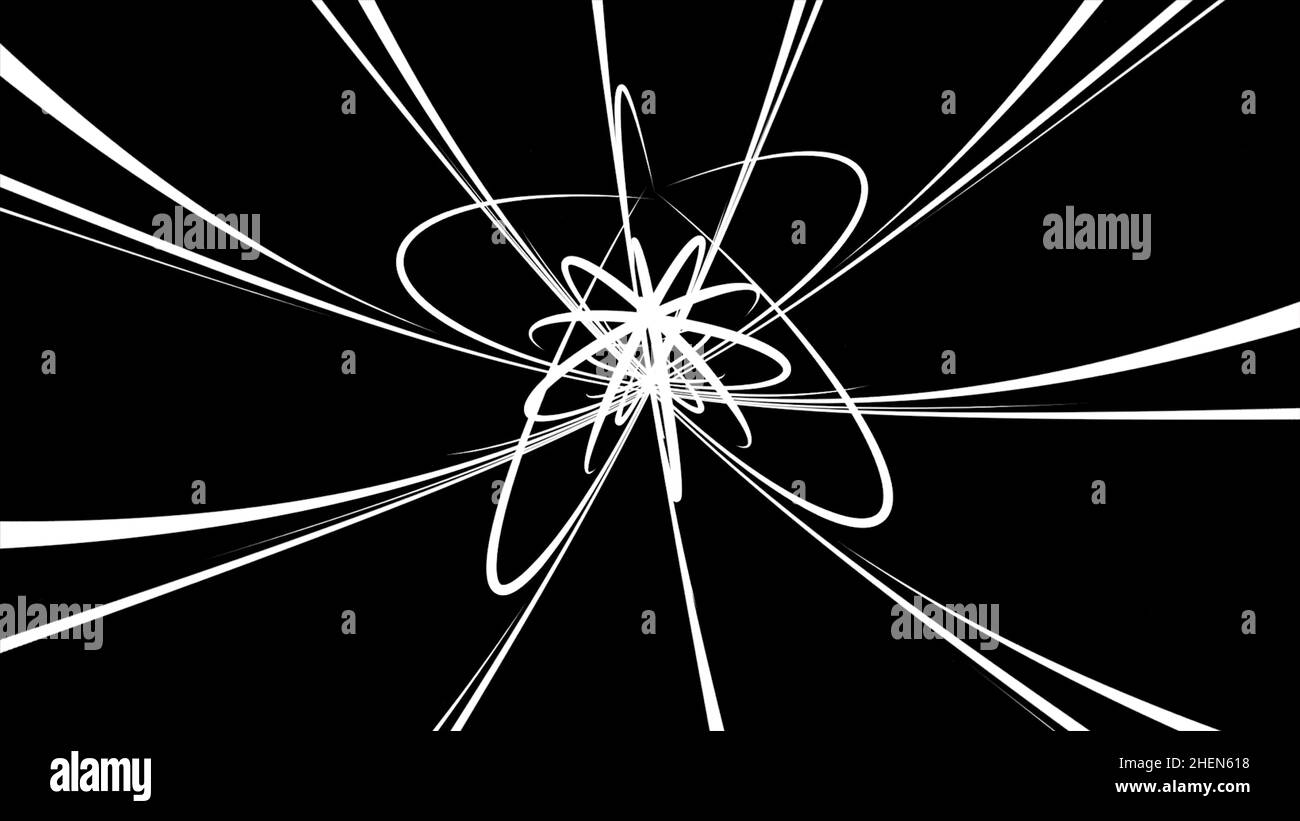 Abstract background with animation moving of lines. Lines are growing ...