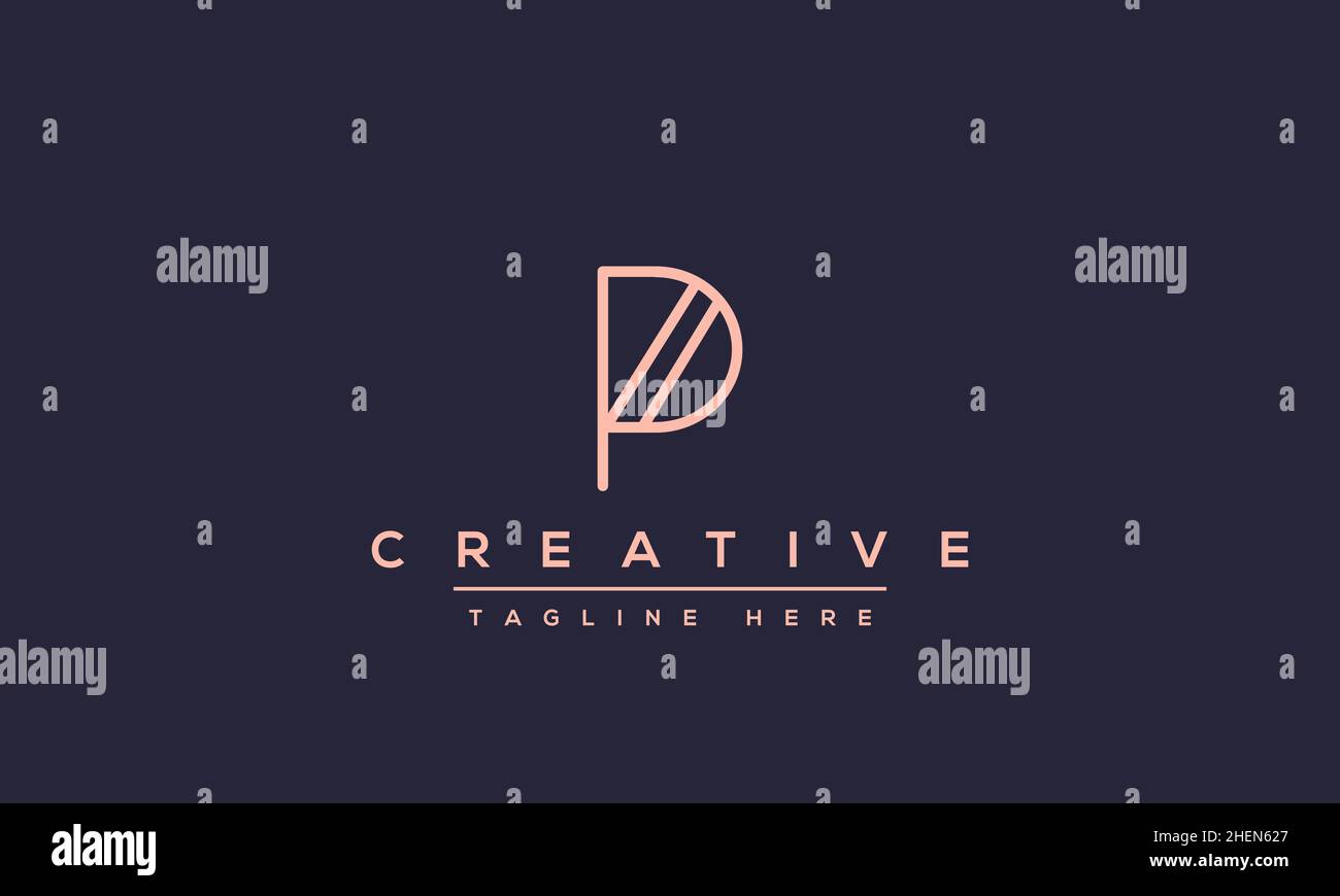 Modern elegant creative P Logo Design and template. PP icon initial ...