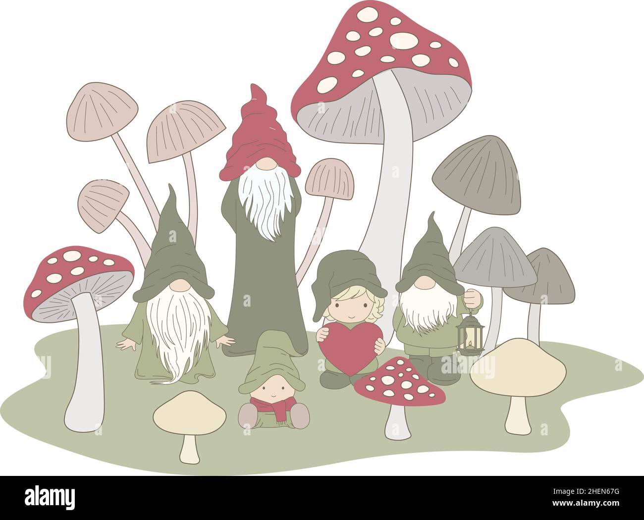 Family gnomes Stock Vector Images - Alamy