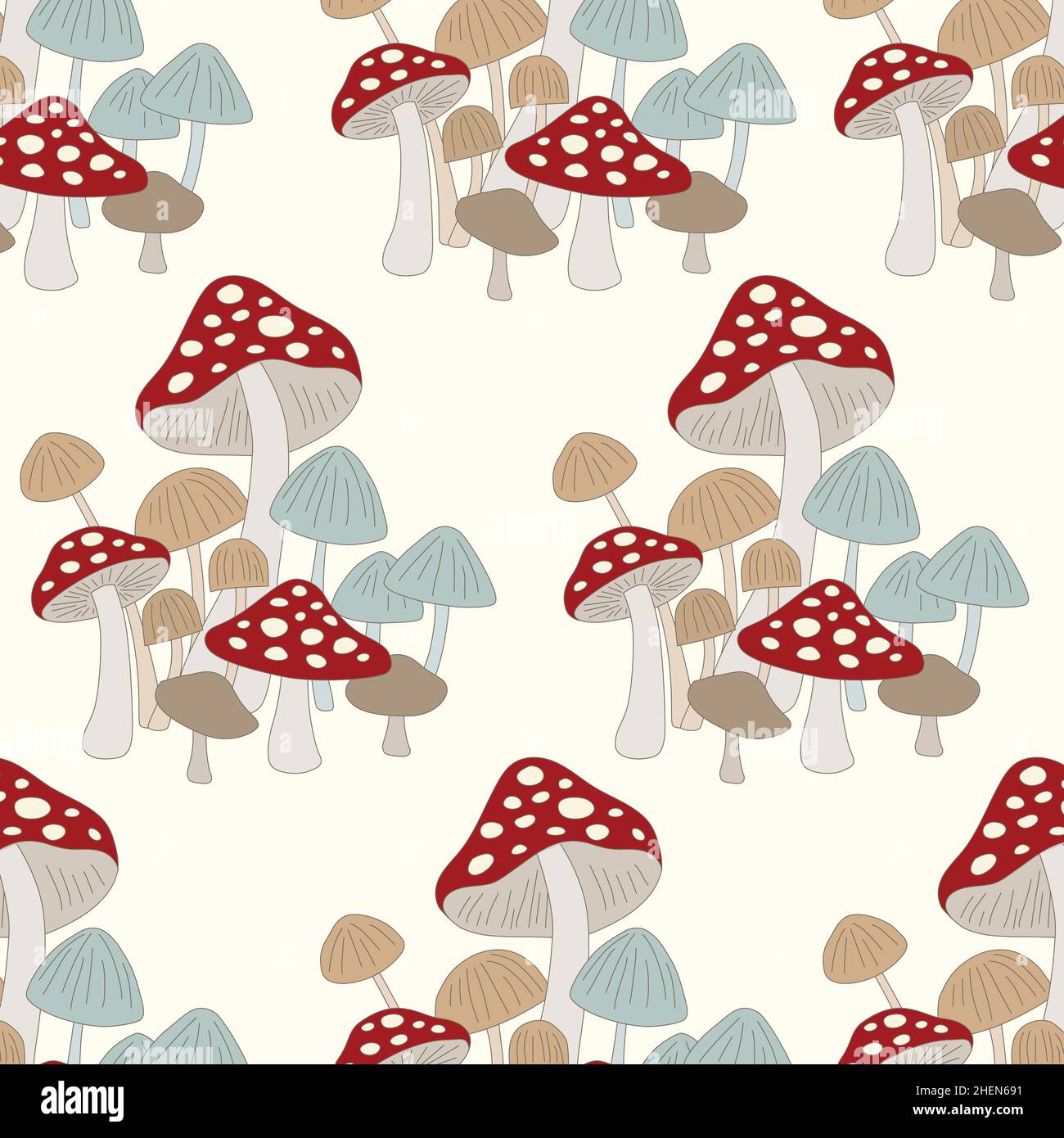 Mushrooms texture Stock Vector Images - Alamy