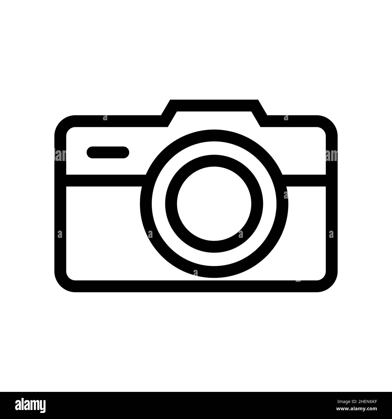 Camera line icon stroke vector photo outline logo. Photography ...