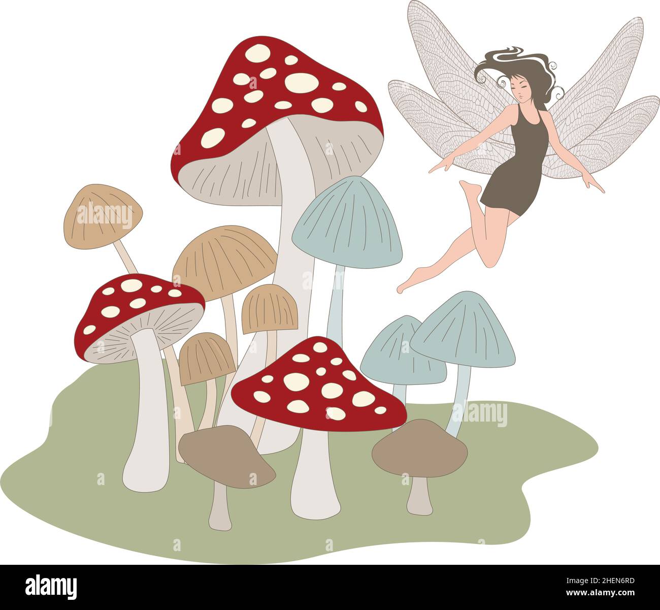 Fairy toadstool Stock Vector Images - Alamy