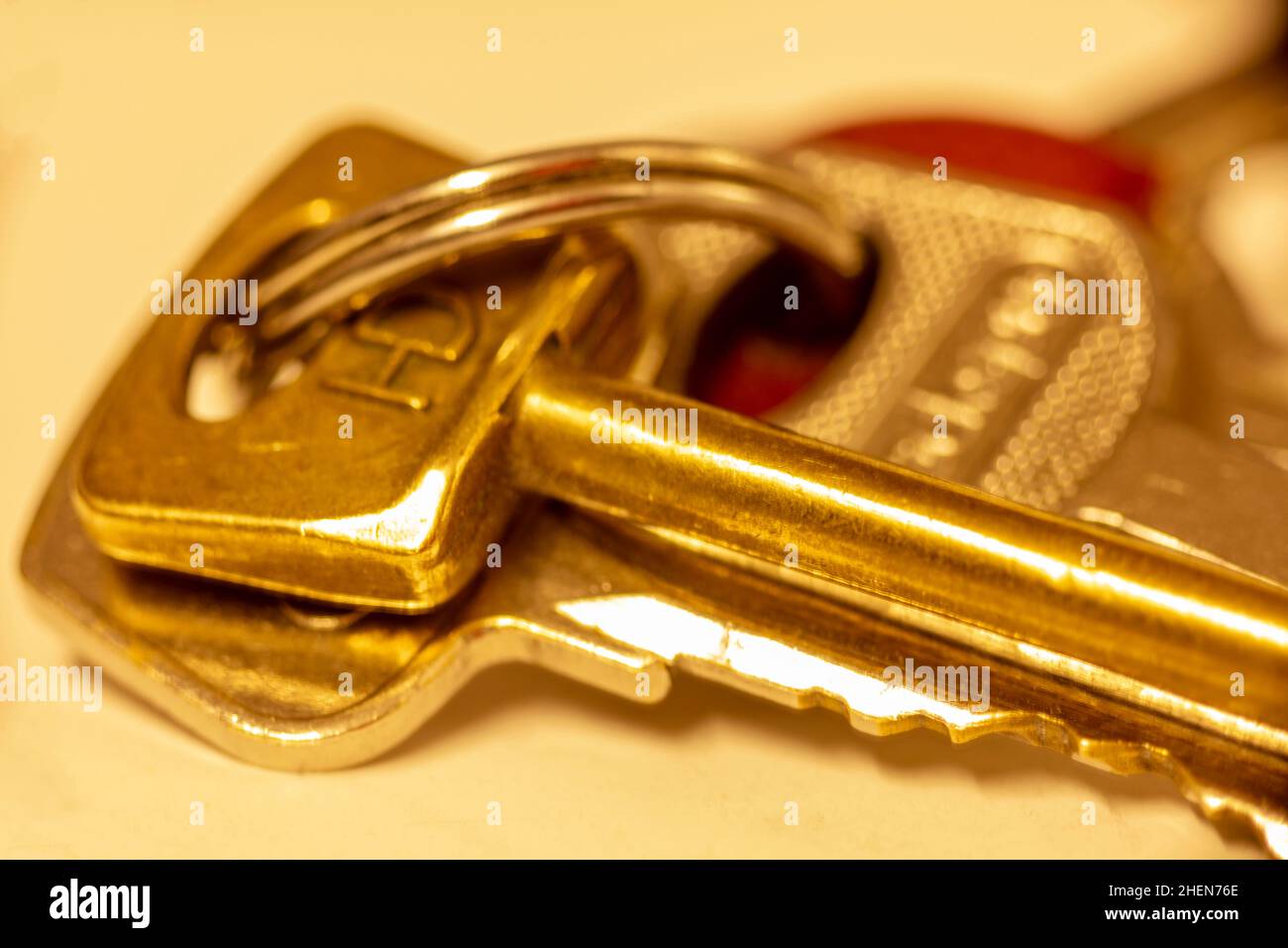 Found still-life of apparently misplaced keys and ring Stock Photo - Alamy