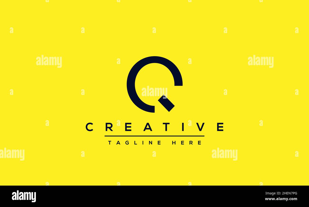 Abstract monogram letter Q logo icon design. Minimalist Q QQ creative ...